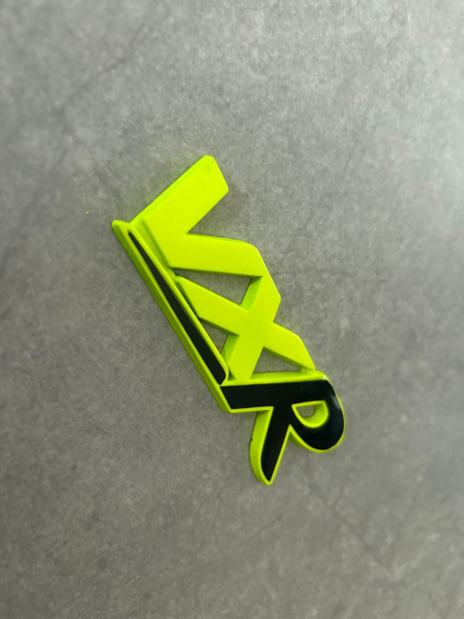 GLOW IN THE DARK YELLOW VXR BADGE WITH VINYL INLAYS | UnityStickers