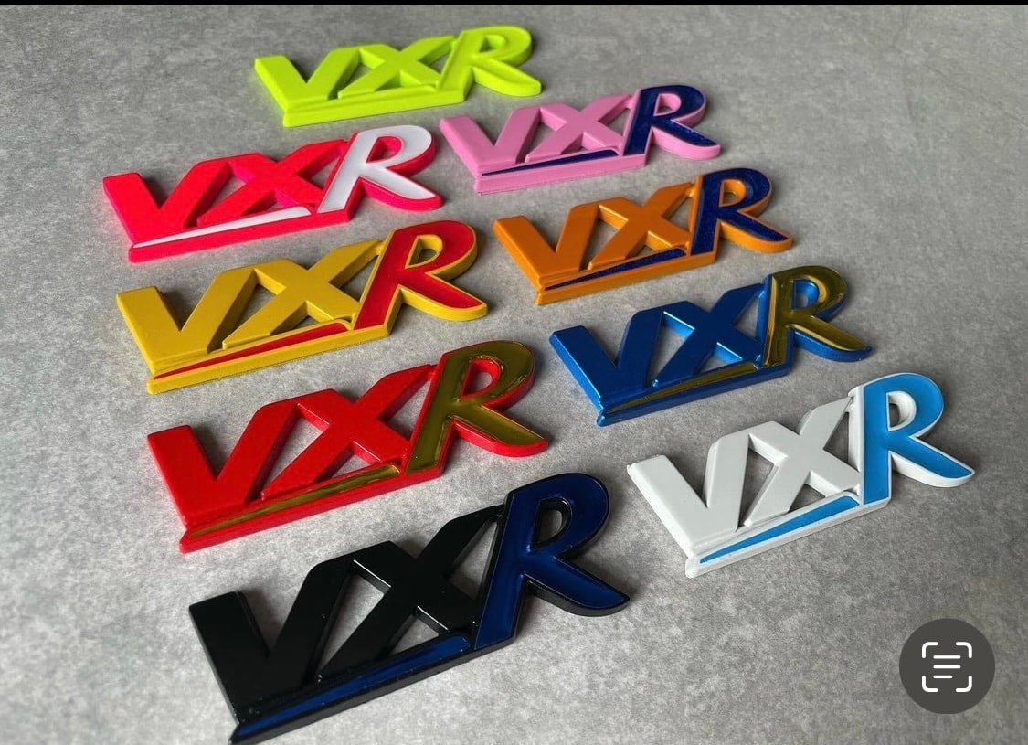 YELLOW VXR BADGE WITH VINYL INLAYS (SELF ADHESIVE) | UnityStickers