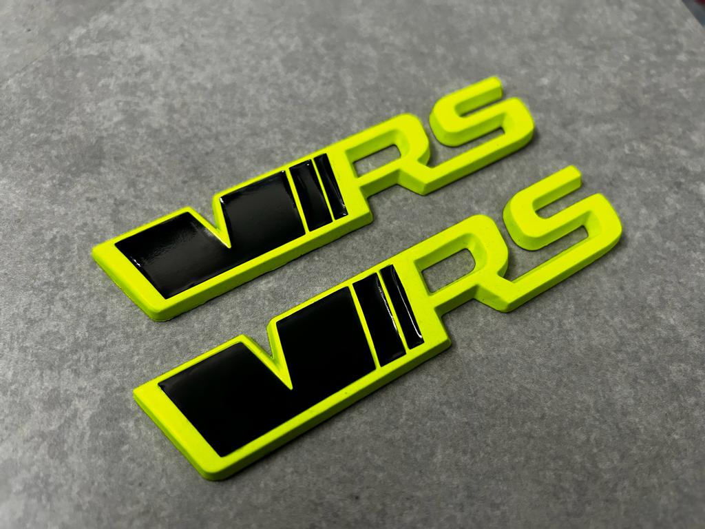 NEON YELLOW VRS BADGE WITH VINYL INLAYS | UnityStickers