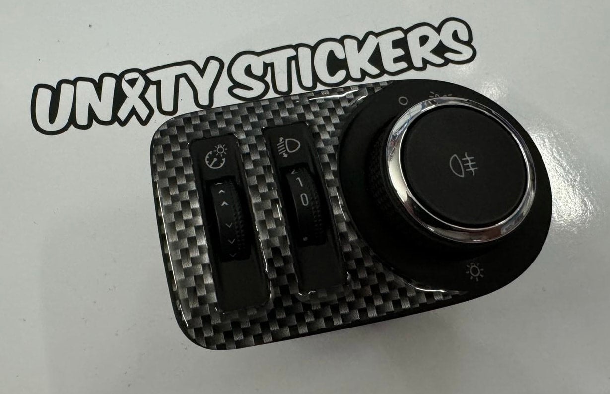 VAUXHALL ADAM HEADLIGHT CONTROL SURROUND GEL | UnityStickers